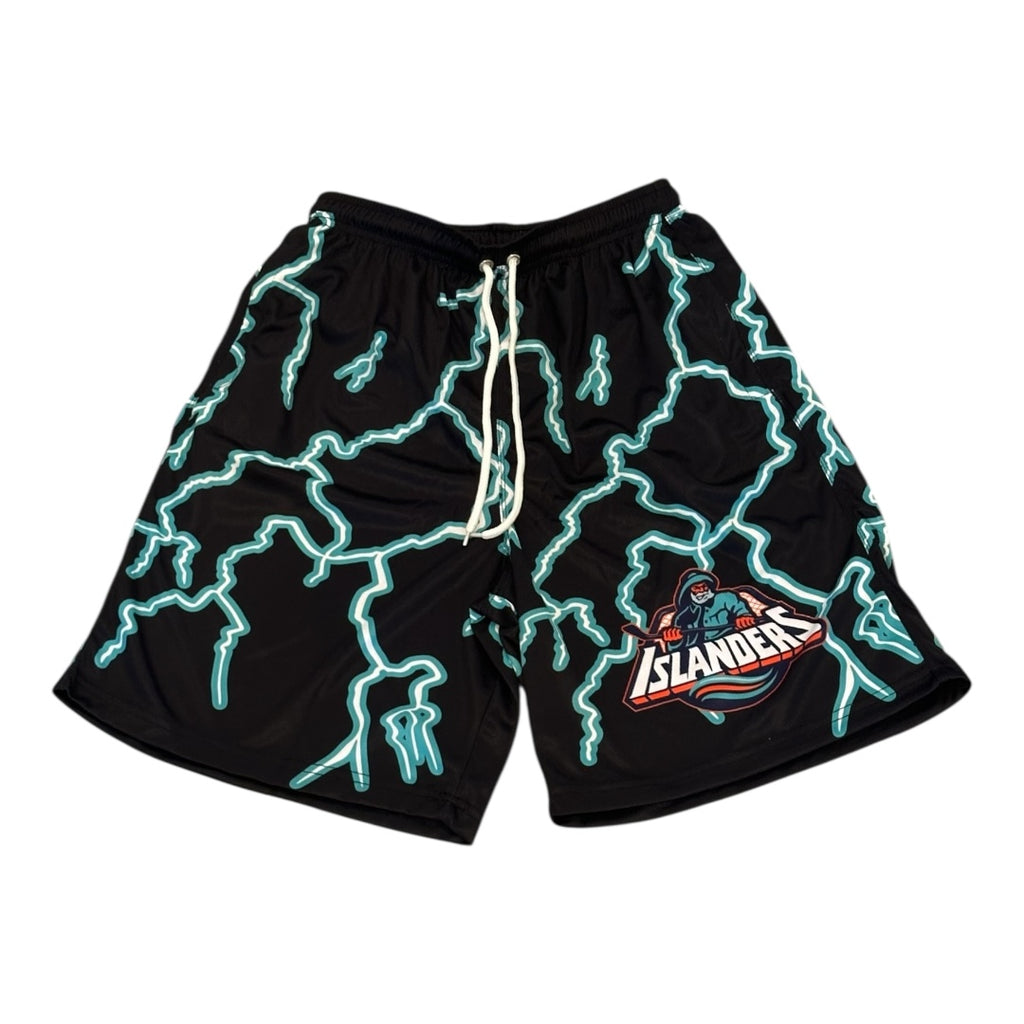 Islanders Lightning Shorts w/ Zippered Shorts (Black / Teal) – Mr ...